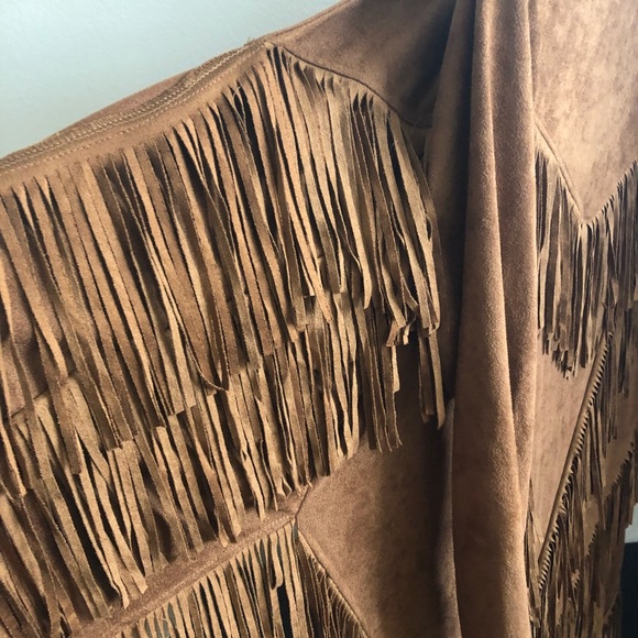 Angie | Jackets & Coats | Tan Fringe Jacket Coachella Stagecoach | Poshmark